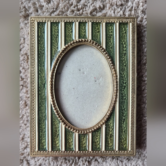 Terragraphics | Other | Vintage Frame Terragraphic Cast Metal Enamel ...